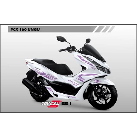 Jual Sticker Pcx 160 Putih Cutting Stiker New Pcx Ungu Shopee Indonesia