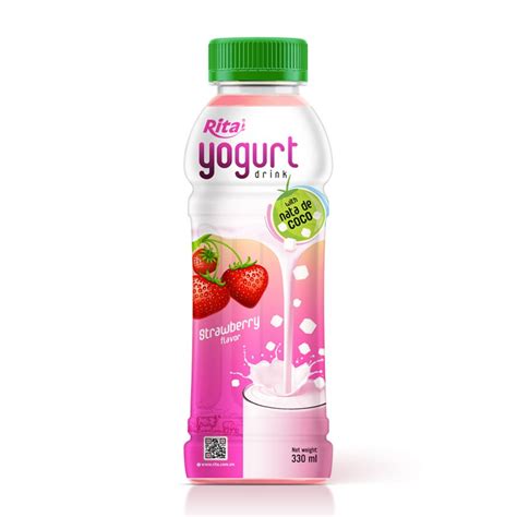 330ml Yogurt Strawbery Milk Drink With Nata De Coco Us Beverage Supplier