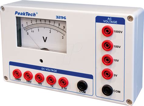 PEAKTECH 3296: Analoge voltmeter voor leerdoeleinden, 1000 V bei ...