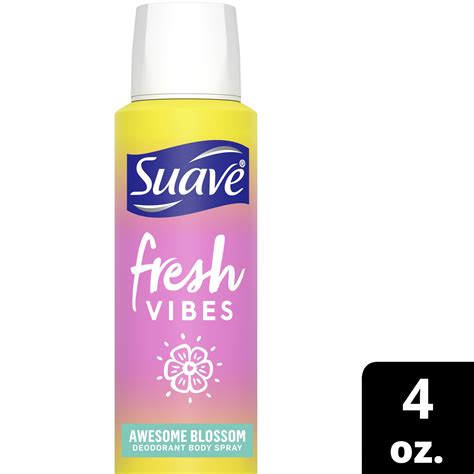 Suave Fresh Vibes Deodorant Body Spray Aluminum Free 48 Hour Deodorant
