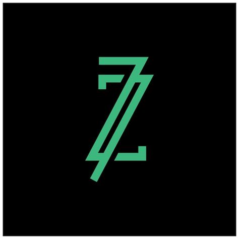Premium Vector | Initial z7 letter linked simple flat modern monogram logo