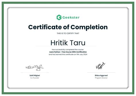 Hritik Taru On Linkedin Python Programming Learning Certification