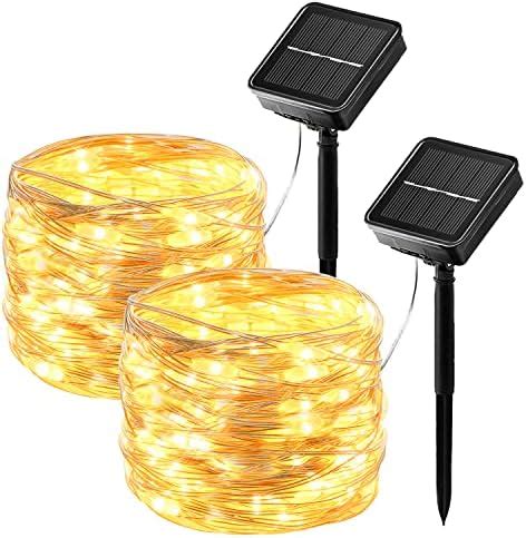 Solar Lichterkette Aussen 22 2m 220 LED Lichterkette Außen Solar