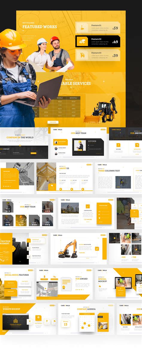Free Construction PowerPoint Template On Behance