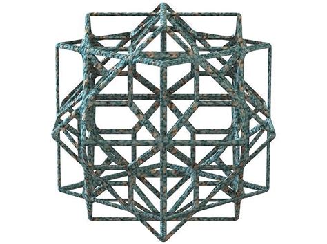 Wireframe Shape Compound Of Three Cubes 3d Model 3d Printable Cgtrader