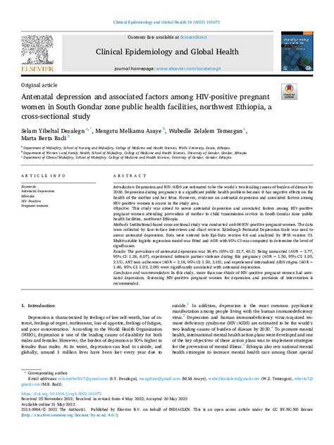 Pdf Antenatal Depression And Associated Factors Among Hiv Positive