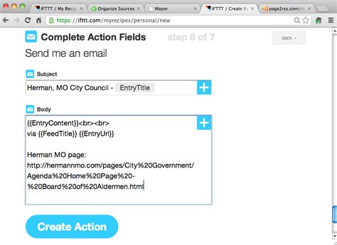 automated monitoring of web pages using page2rss feedly and ifttt