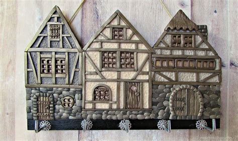 Ключница Альпийский Городок Ключница настенная Ключница с домиками в интернет магазине на