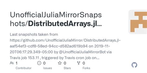github unofficialjuliamirrorsnapshots distributedarrays jl aaf54ef3