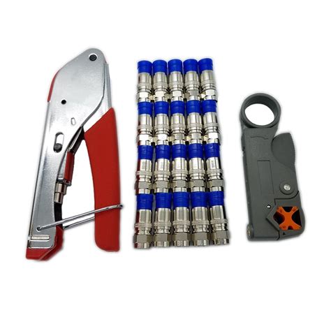 Coax Cable Crimper Coaxial Compression Tool Kit Rg Grandado