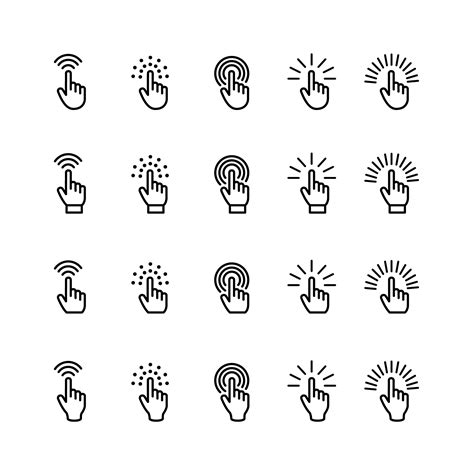 Mouse Hand Icon Vector