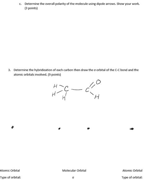 Solved Determine The Overall Polarity Of The Molecule Using Dipole Arrows Show Your Work