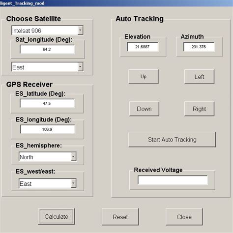 Matlab Gui Suitable To Control The Antenna And Implement Autotrack System Download Scientific