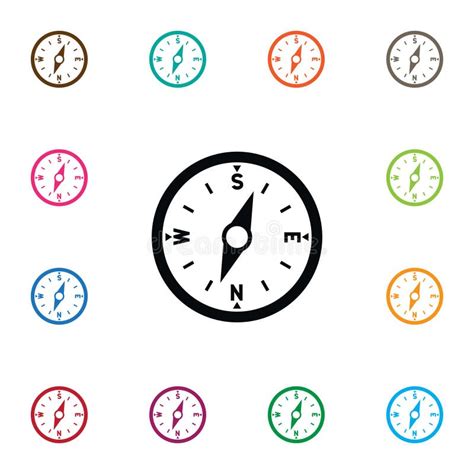 Isolated Compass Icon Direction Vector Element Can Be Used For Compass