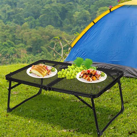 Outdoor Grill Table Small Portable And Lightweight Metal For Camping