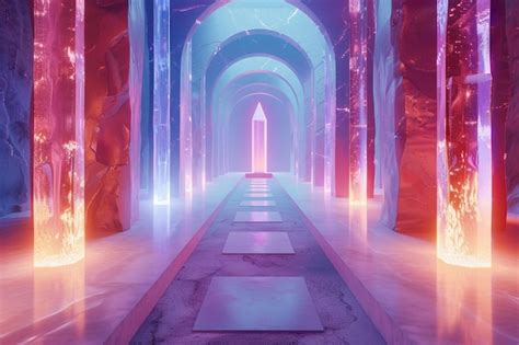 Premium Photo Enigmatic Crystal Maze With Portals To Parallel Di