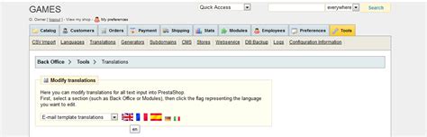 prestashop 1 4 x 1 5 x how to edit registration and order confirmation