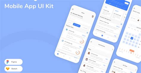task management mobile app ui kit ux and ui kits ft work and planner