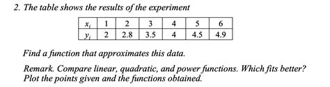 Solved 2 The Table Shows The Results Of The Experiment Find Chegg