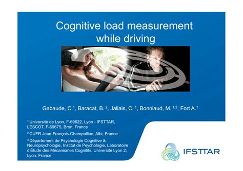 Pdf Cognitive Load Measurement While Driving