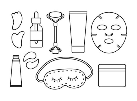 Premium Vector Vector Set Bundle Of Outline Flat Cosmetic