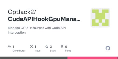 github cptjack2 cudaapihookgpumanagement manage gpu resources with