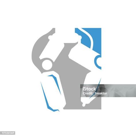 현대 평면 창조적 인 로봇 수술 로고 디자인 벡터 일러스트 레이션 Robotic Surgery에 대한 스톡 벡터 아트 및 기타 이미지 Robotic Surgery 건강