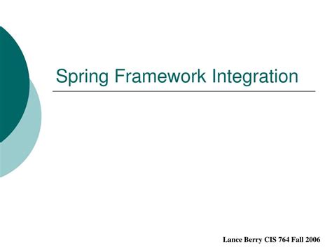 PPT Spring Framework Integration PowerPoint Presentation Free Download ID 4729991