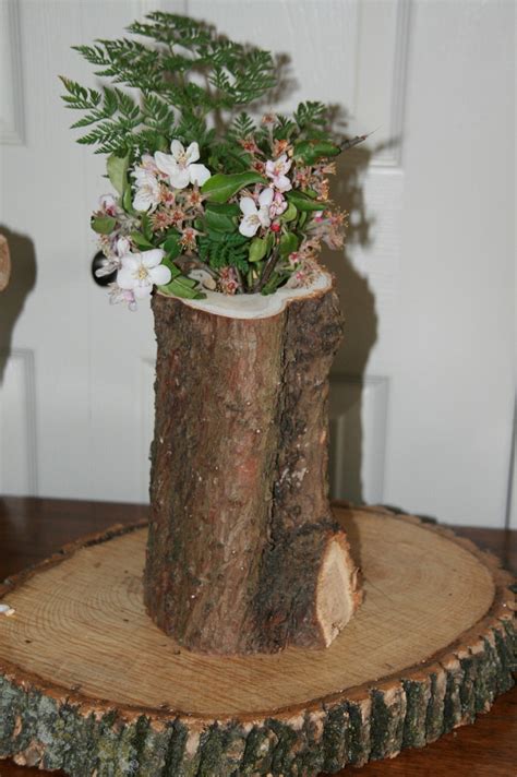 Tree Stump Vases Decoration Ideas Fantastic Viewpoint