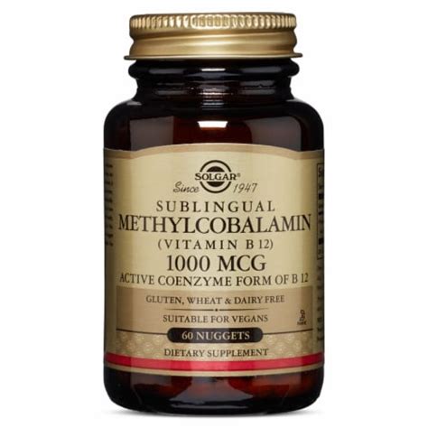 Solgar Methylcobalamin Vitamin B12 Nuggets 1000mg, 60 ct - Kroger