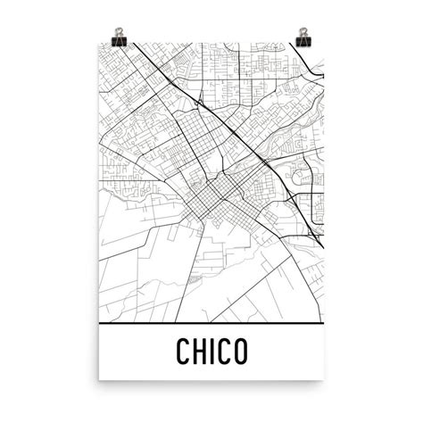 Chico Map Chico Art Chico Print Chico Ca Poster Chico Wall Art Map Of Chico Chico T