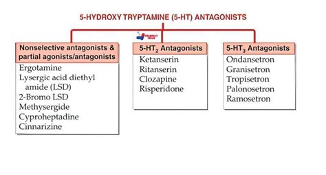 CLASSIFICATION OF 5-HYDROXY TRYPTAMINE (5-HT) ANTAGONISTS - Pharmacy Freak