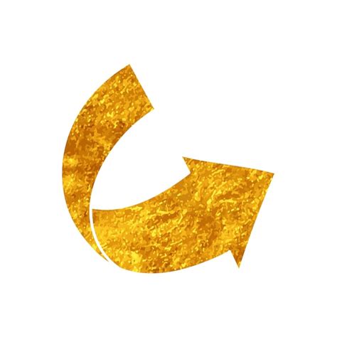 Premium Vector Arrow Drawing In Gold Color Style