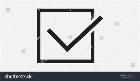 Check Mark Box Sign Checkbox Icon Stock Vector Royalty Free