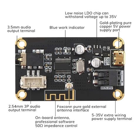 Audio Stereo Bluetooth Receiver Module Mp3 Blueto Grandado