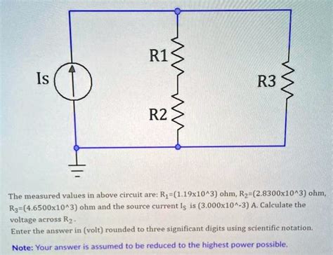 Solved R Is R Rz The Measured Values In Above Circuit Are Ru X Ohm Rz