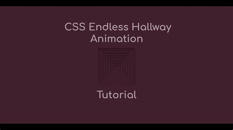 Simple CSS Endless Hallway Animation Tutorial 2 YouTube
