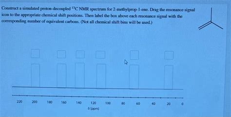 Solved Construct A Simulated Proton Decoupled C NMR Chegg