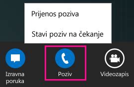 Prijenos poziva programa Lync Microsoftova podrška