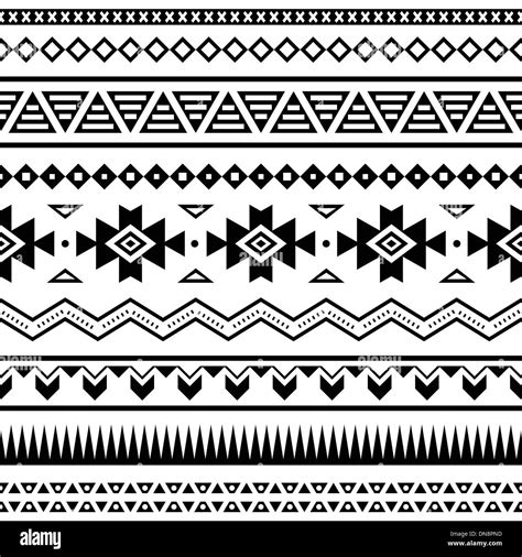 Aztec Mexican Seamless Pattern Stock Vector Image And Art Alamy