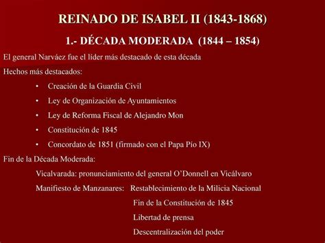 La Evolución Política En El Reinado De Isabel Ii Note