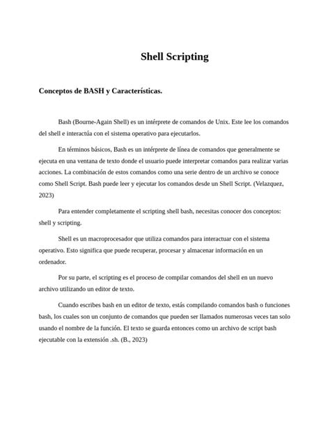 Shell Scripting Pdf Interfaz De Línea De Comando Lenguaje De Programación