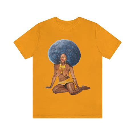 Supernatural Dream Nude Afro Graphic Tee Azizi Johari 70s Afro