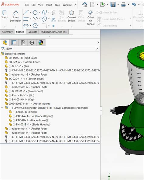 Filtering The SOLIDWORKS FeatureManager TriMech