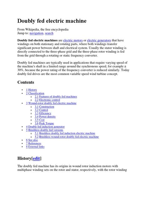 Doubly Fed Electric Machine Pdf Electric Motor Magnetic Devices