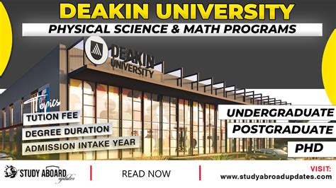 Deakin University Physical Science And Math Programs