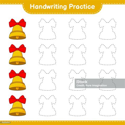 필기 연습 크리스마스 벨의 라인을 추적 교육 어린이 게임 인쇄 워크 시트 벡터 일러스트레이션 0명에 대한 스톡 벡터 아트 및 기타 이미지 Istock