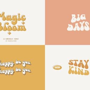Vintage Retro Font Bundle Font Bundle Cricut Font Bundle Retro Font