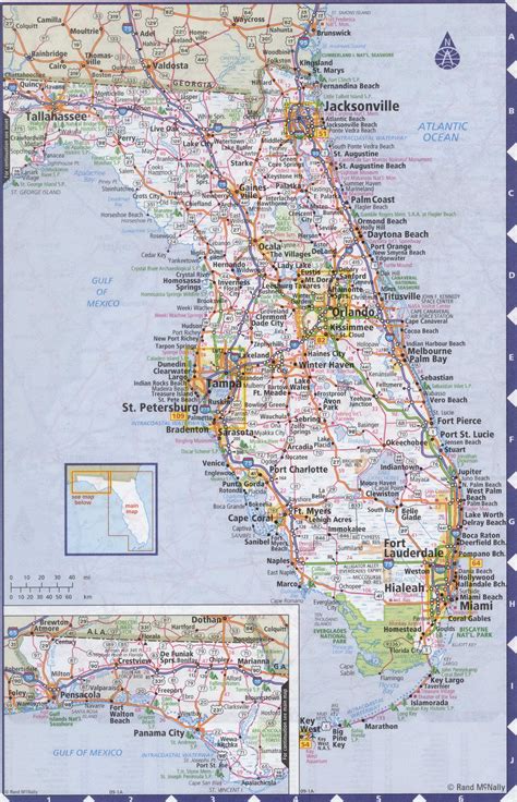 Florida Printable Map With Cities
