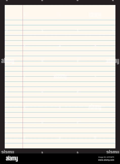 Line Page From Notepad Vector Illustration Stock Vector Image And Art Alamy